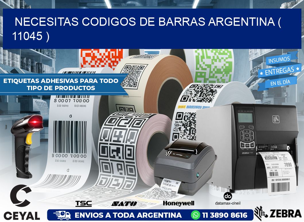 necesitas codigos de barras argentina ( 11045 ) | Insumos Textiles